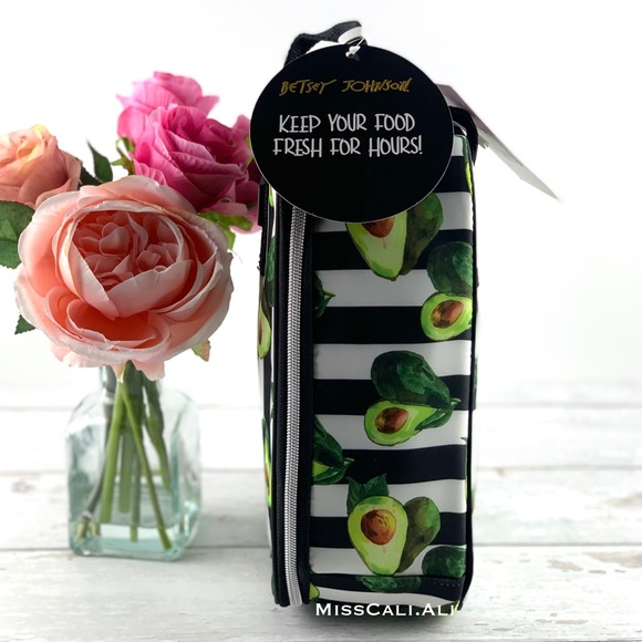 Betsey Johnson | Bags | Betsey Johnson Avocado Lunch Cooler Tote Bag ...